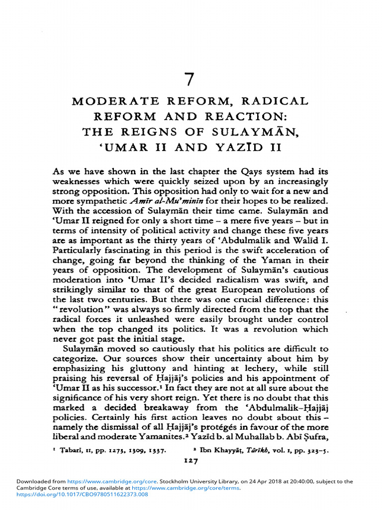 Moderate Reform, Radical Reform and Reaction - The Reigns of Sulaymān ...