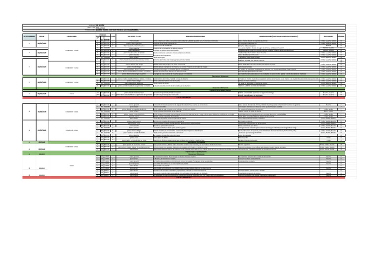 Plan de Rodaje - XLSX - Horizontal | PDF