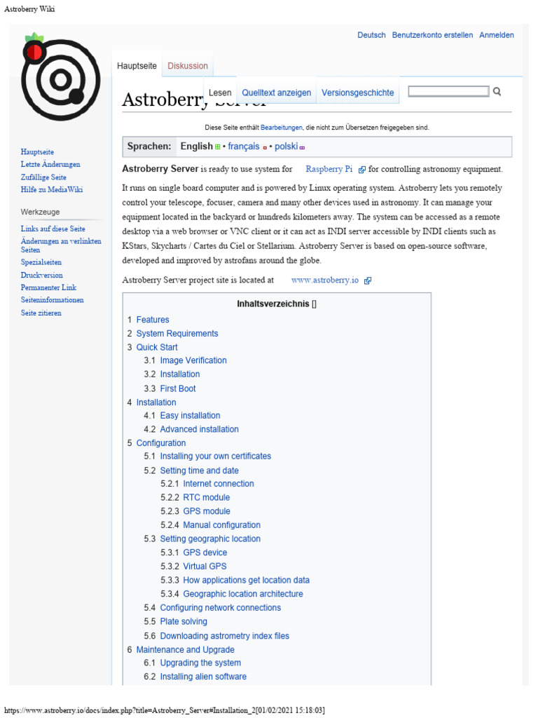 Astroberry Wiki | PDF | Software Repository | Global Positioning System