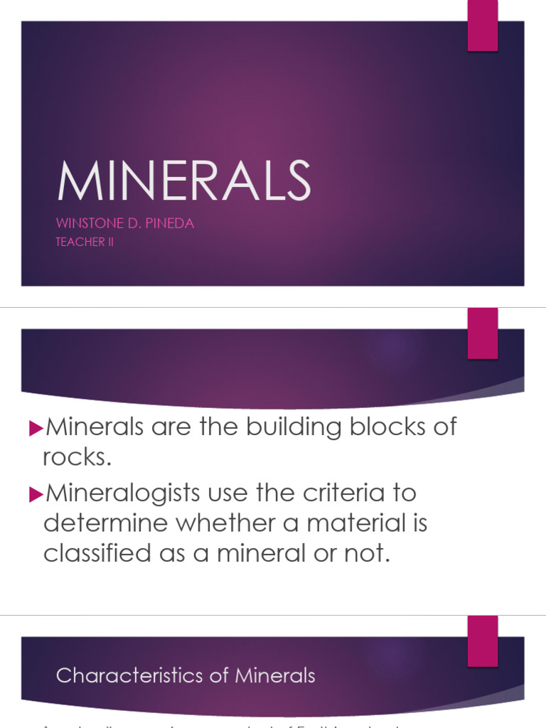 Lesson-6-Mineralssss | PDF | Mining | Minerals