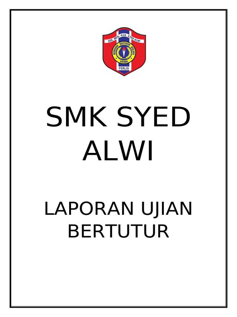 Bilik Laporan SMK Syed Alwi | PDF