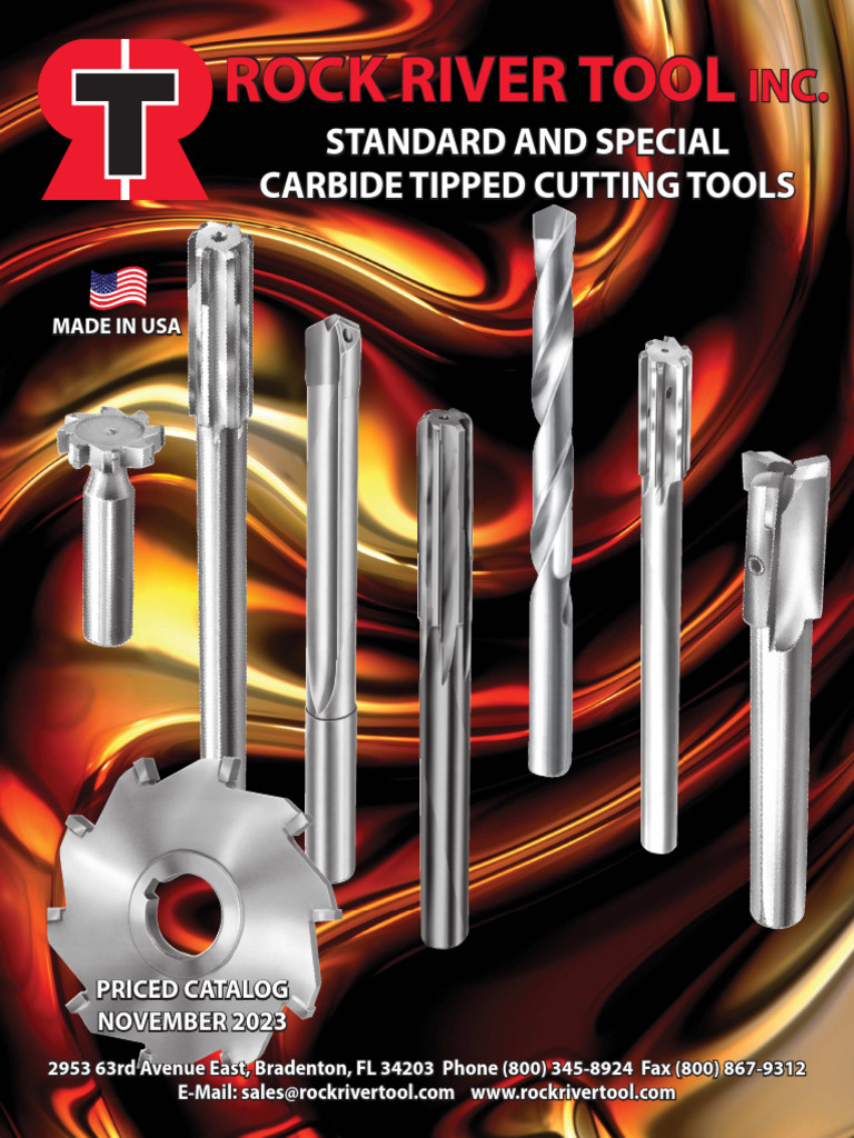 Carbide Tipped Cutting Tools Catalog | PDF | Machining | Cutting