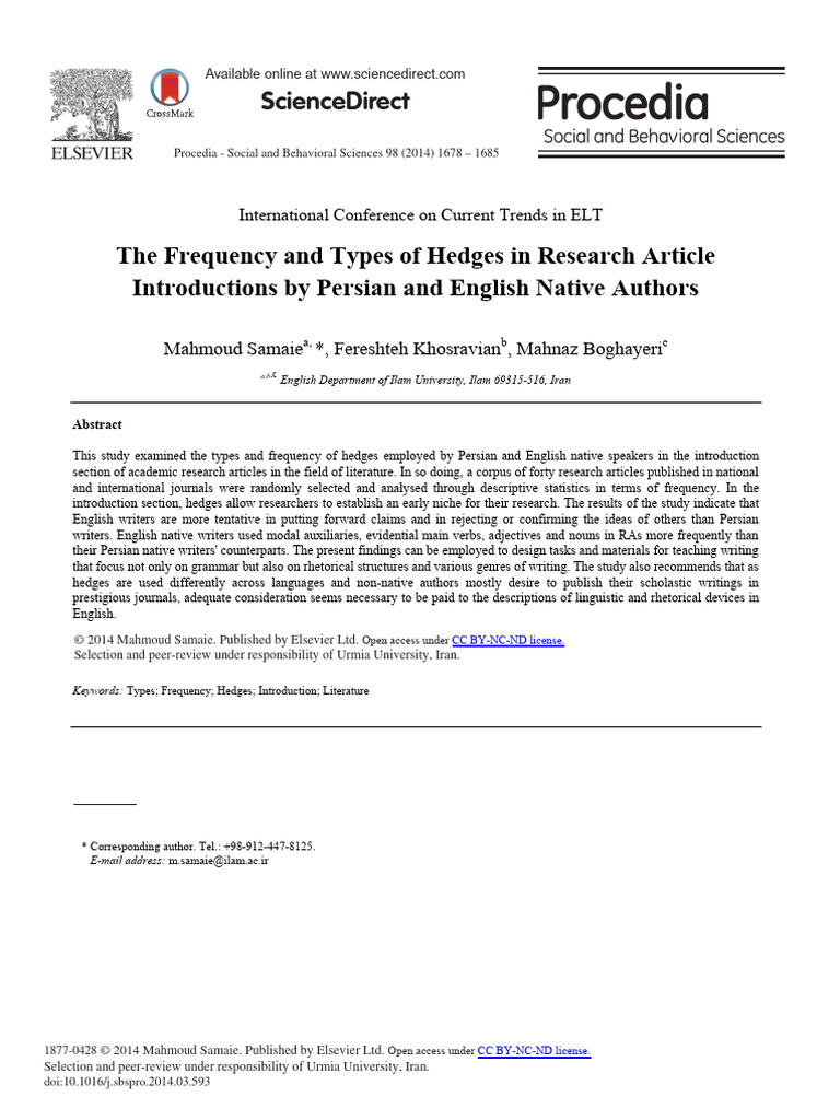 The_Frequency_and_Types_of_Hedges_in_Research_Arti | PDF | English ...
