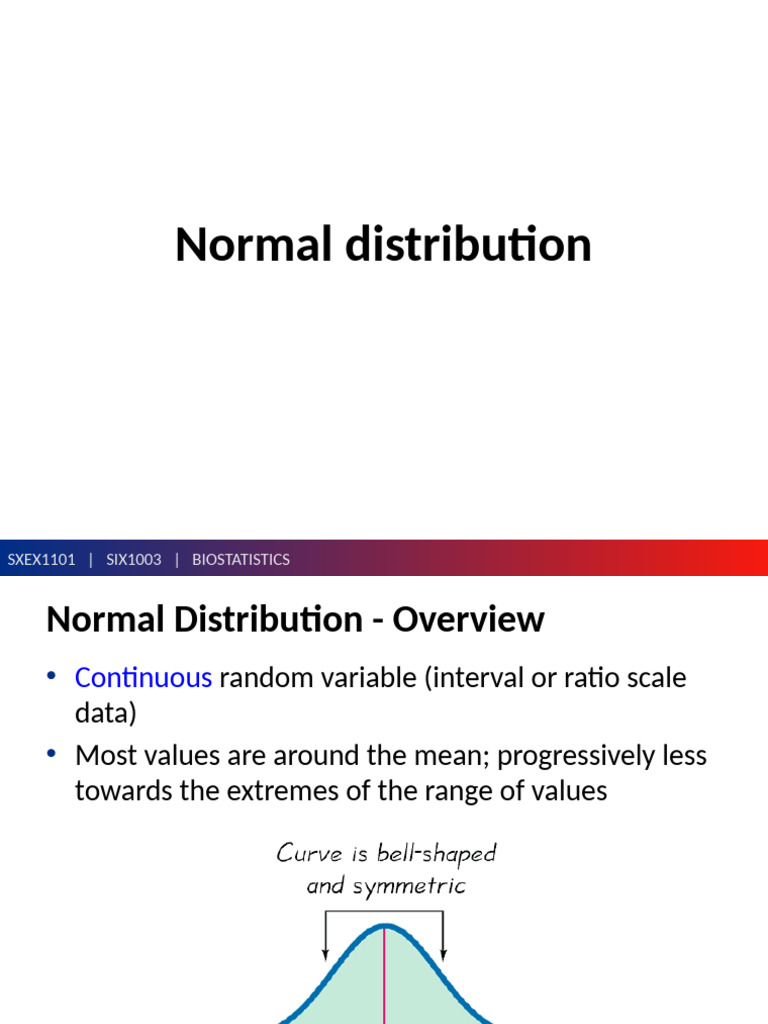 Week 4b - Normal Standard Normal Distribution-31Jan2019 | PDF ...