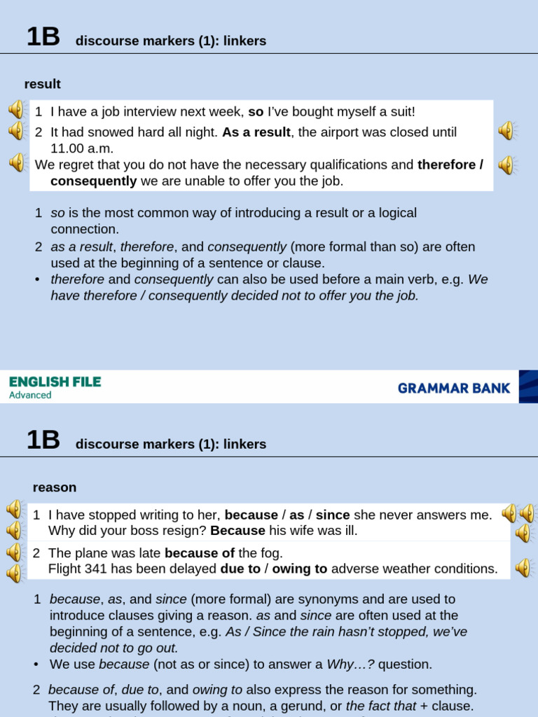 Discourse markers 2 | PDF | Sentence (Linguistics) | Linguistic Typology