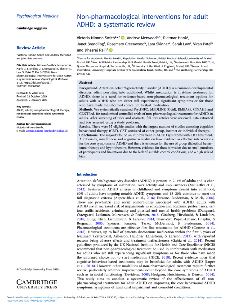 Nimmo-Smith, Victoria; Merwood, Andrew; Hank, Dietmar; Brandling, Janet ...