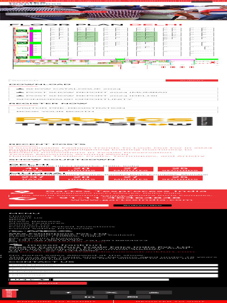 Floor Plan Delhi - Gartex Texprocess India 2024 | PDF | Textiles | Clothing