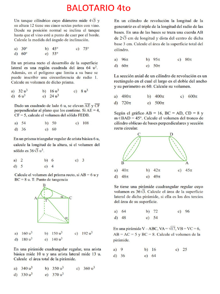 balotario 5to ( III bimestre) | PDF