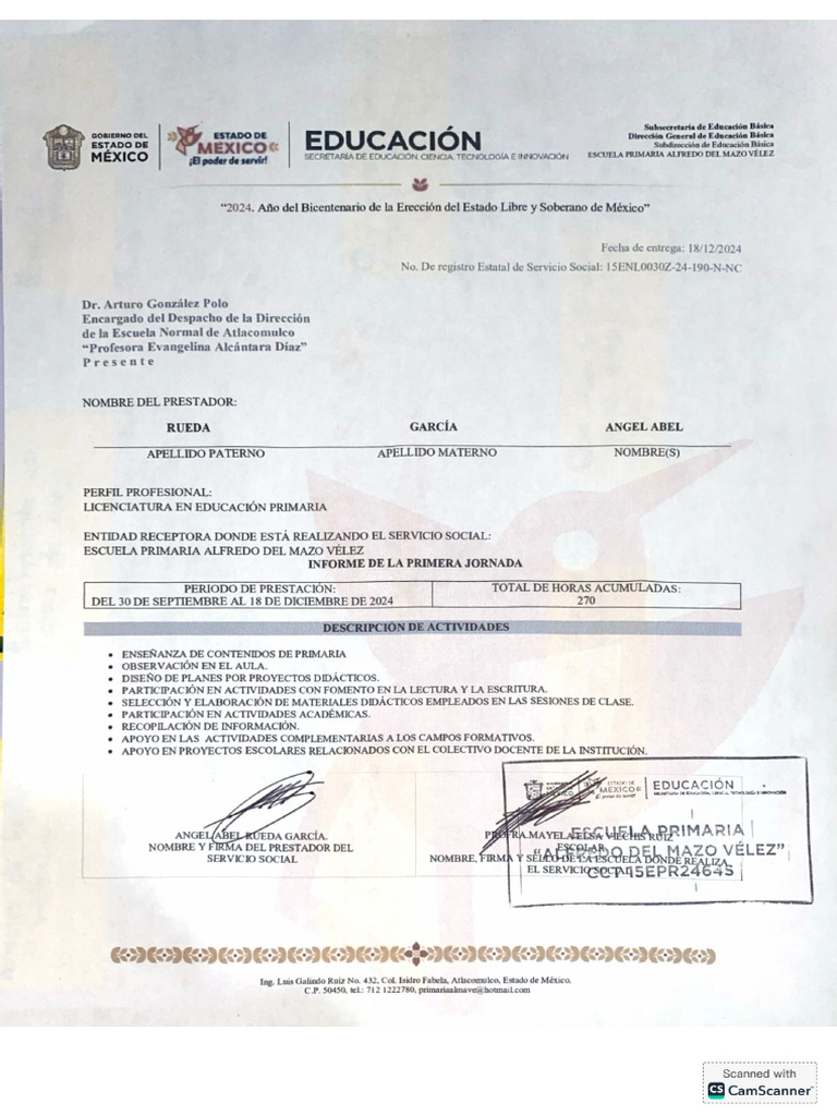 Primer Informe | PDF