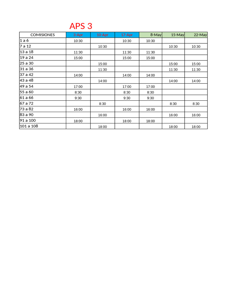 Aps 3 Commission Schedule 2023 Pdf