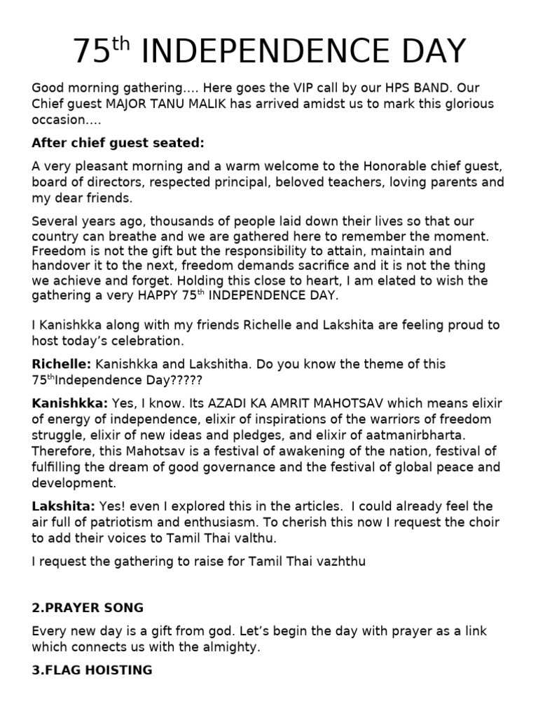 Independence Day Script EDITED | PDF