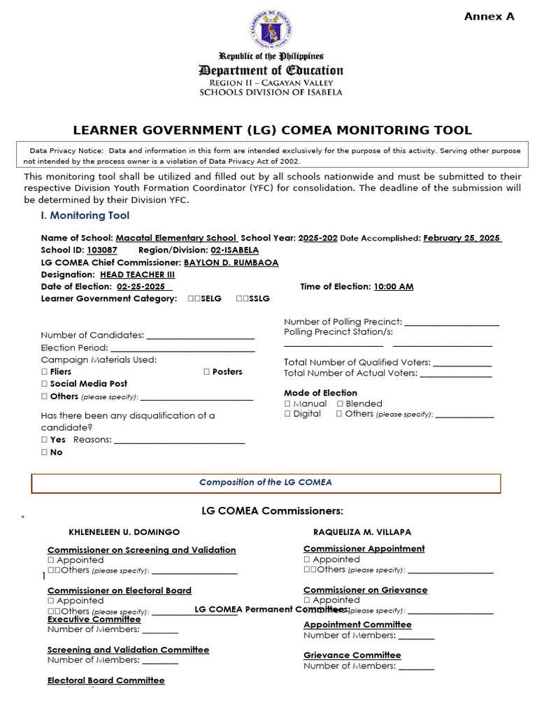 Learner Government Election Monitoring Tool | PDF | Group Decision Making | Elections