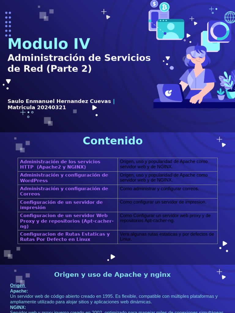 Administración de Servicios de Red: Guía Completa | PDF | Servidor HTTP ...