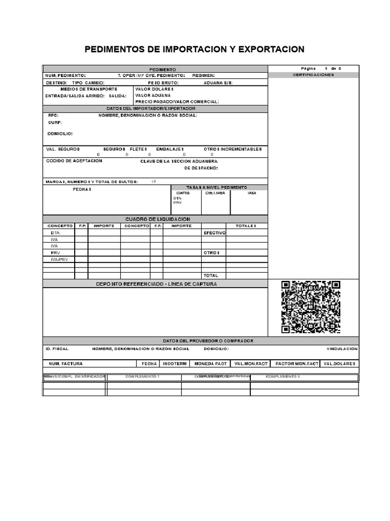 2.2 Pedimentos de Importacion y Exportacion | PDF