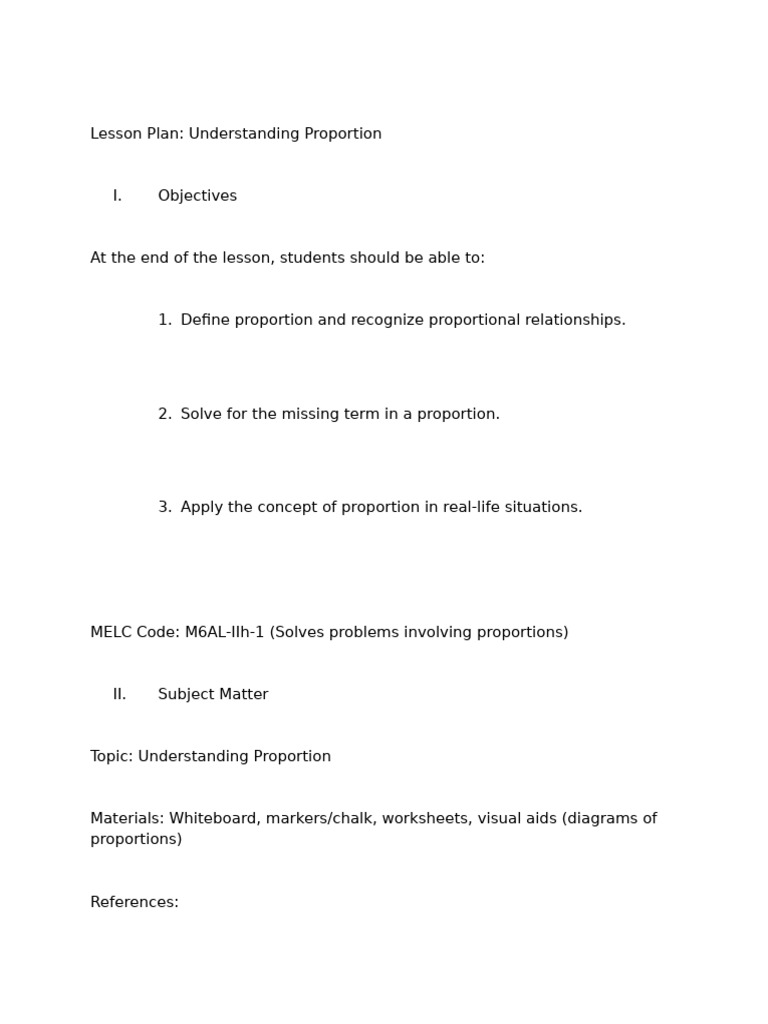 Understanding Proportion | PDF | Ratio