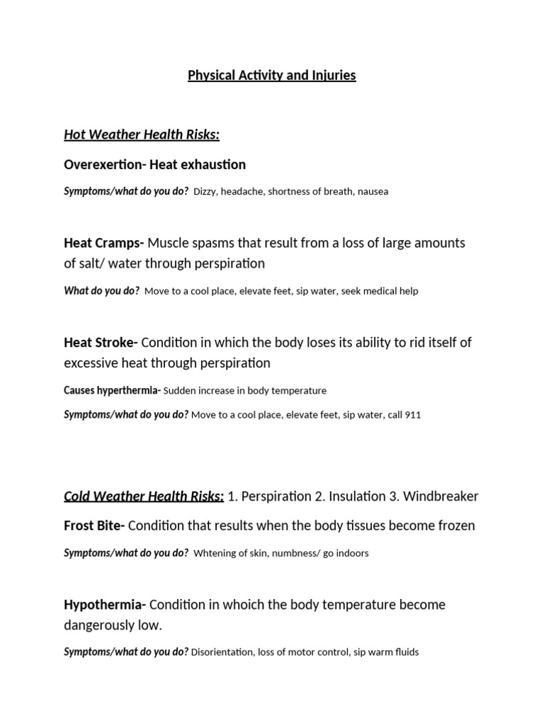 Packet 3 Day 3 Injury Prevention Copy | PDF