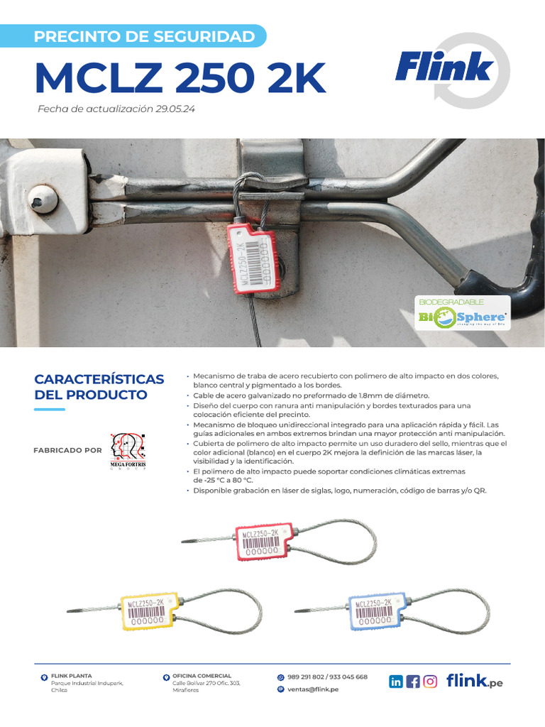Precintos Antimanipulación Biodegradables | PDF