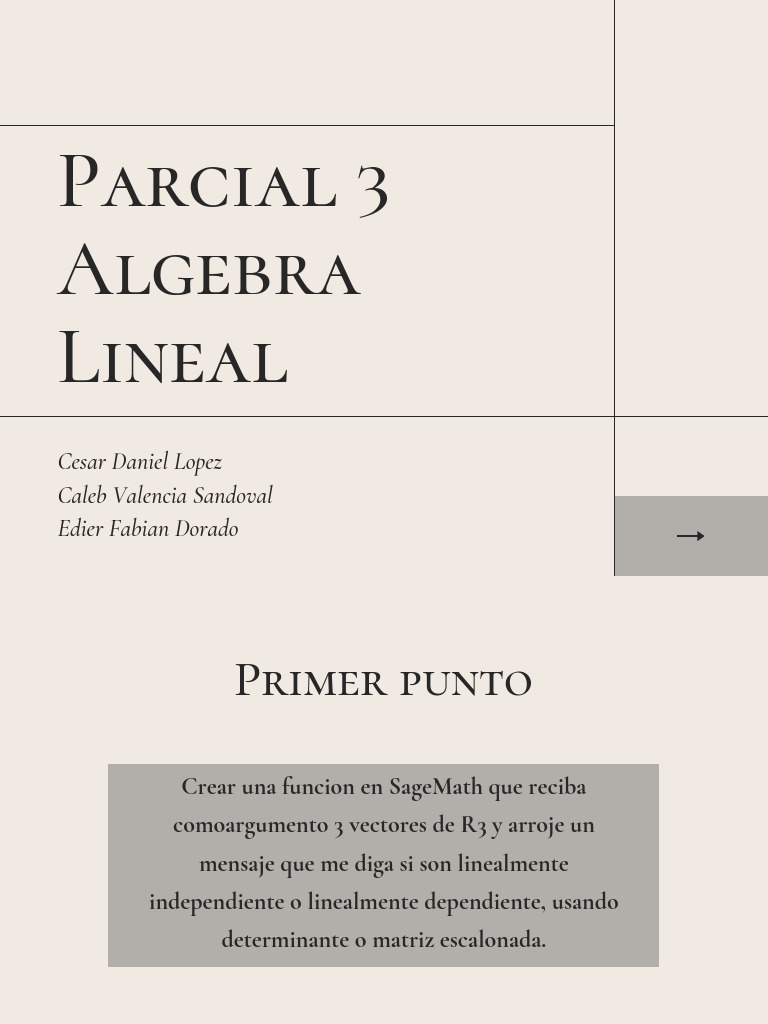 Funciones en SageMath para Álgebra Lineal | PDF | Valores propios y ...
