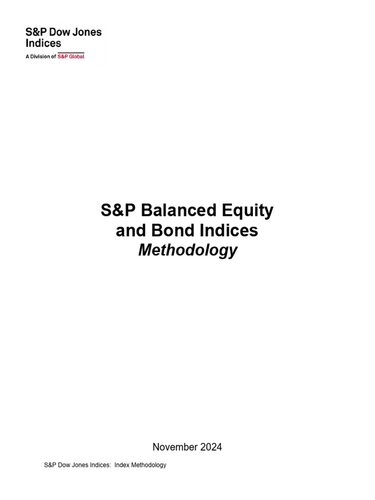 Methodology SP Balanced Equity and Bond Indices | PDF | Stock Market Index | Index (Economics)