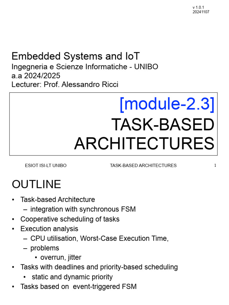 Module-2.3 - Task-Based Architectures | PDF | Scheduling (Computing) | Computing
