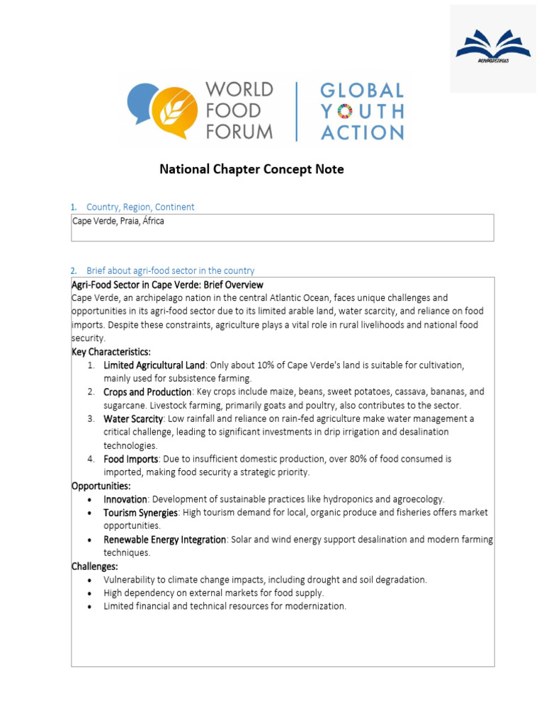 National Chapter Concept Note | PDF | Agriculture | Empowerment