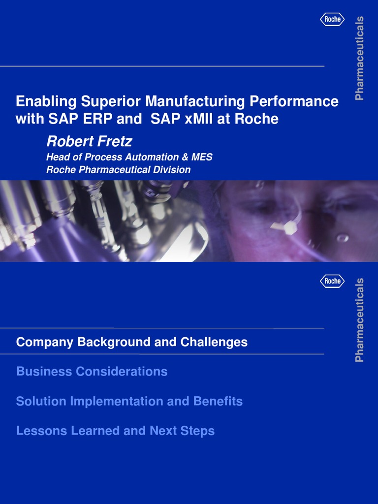 Sap Mii in Pharma Industry Roche Case Study | PDF | Business Process | Enterprise Resource Planning