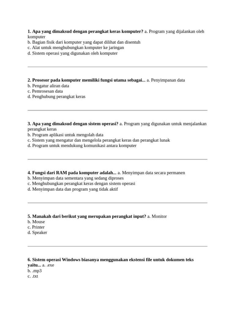 Latihan Soal PSAJ Simdig | PDF