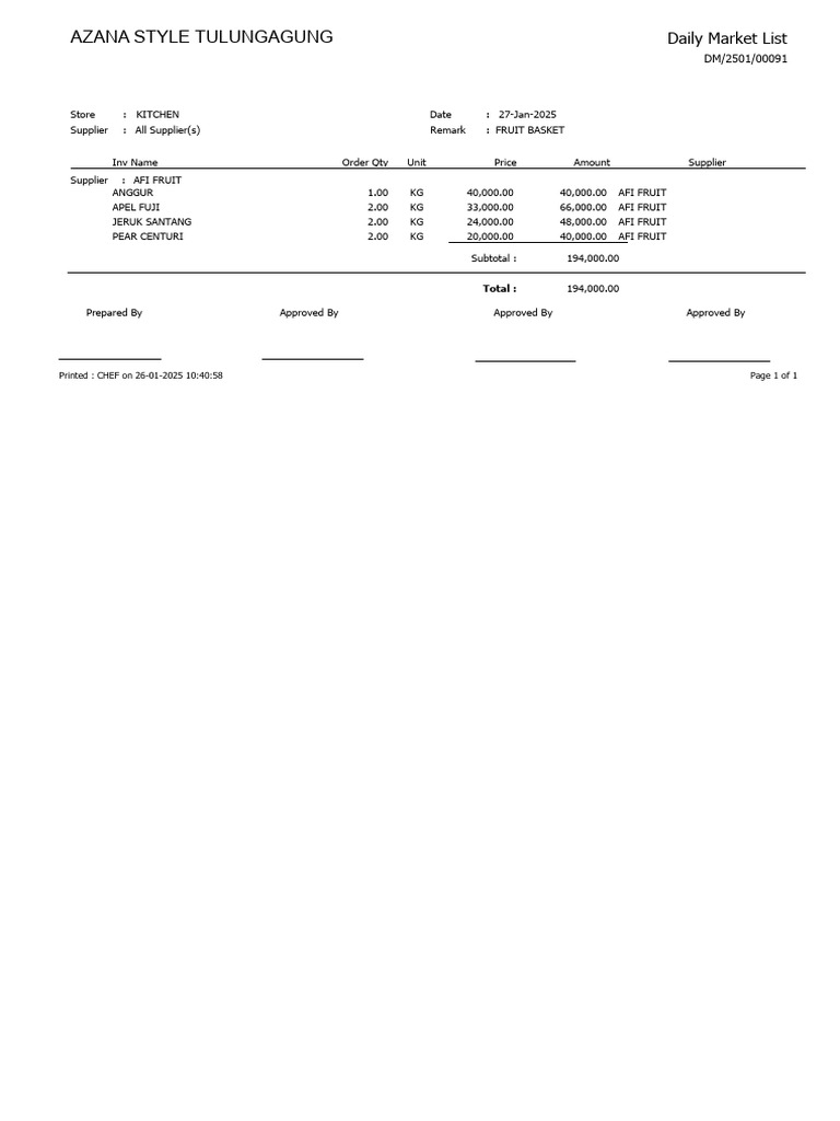 Daily - Market - List FB 27 Jan | PDF