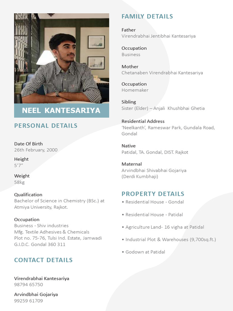 Neel Biodata-2 (1) | PDF
