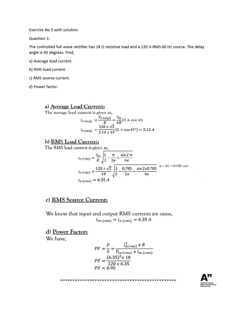 Power Electronics Problem Solving | PDF
