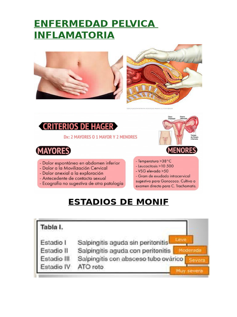 ENFERMEDAD PELVICA INFLAMATORIA | PDF