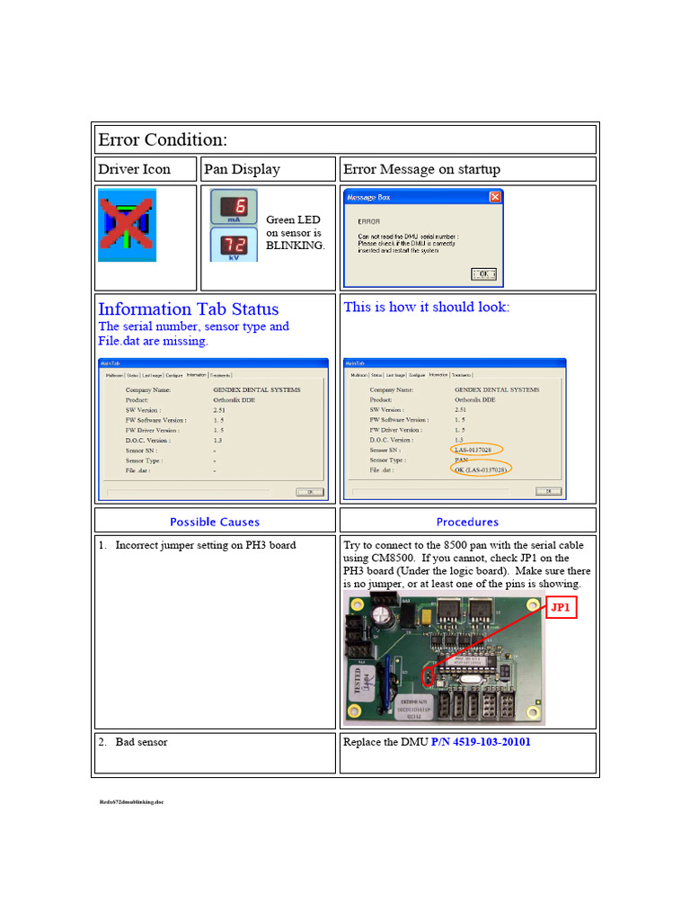 Gendex 8500 DDE Troubleshooting Error Codes EN | PDF | System Software ...
