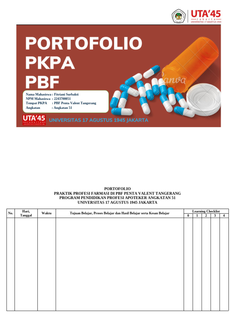 Portofolio Pkpa PBF | PDF