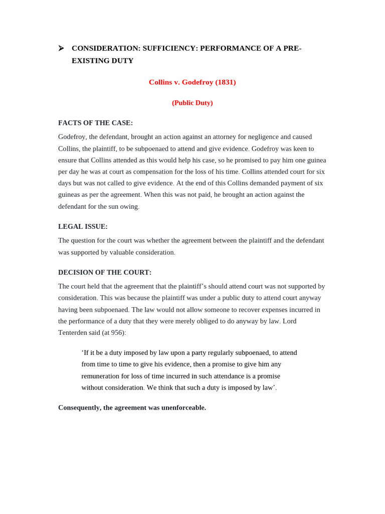 Collins v. Godefroy (1831) | PDF
