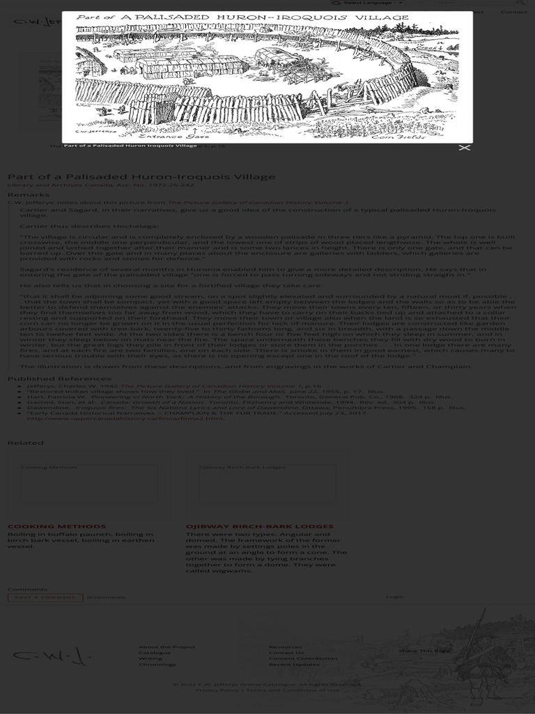 Part of A Palisaded Huron-Iroquois Village | PDF