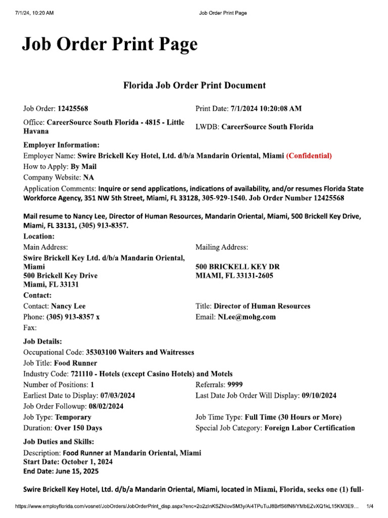 Job Order | PDF