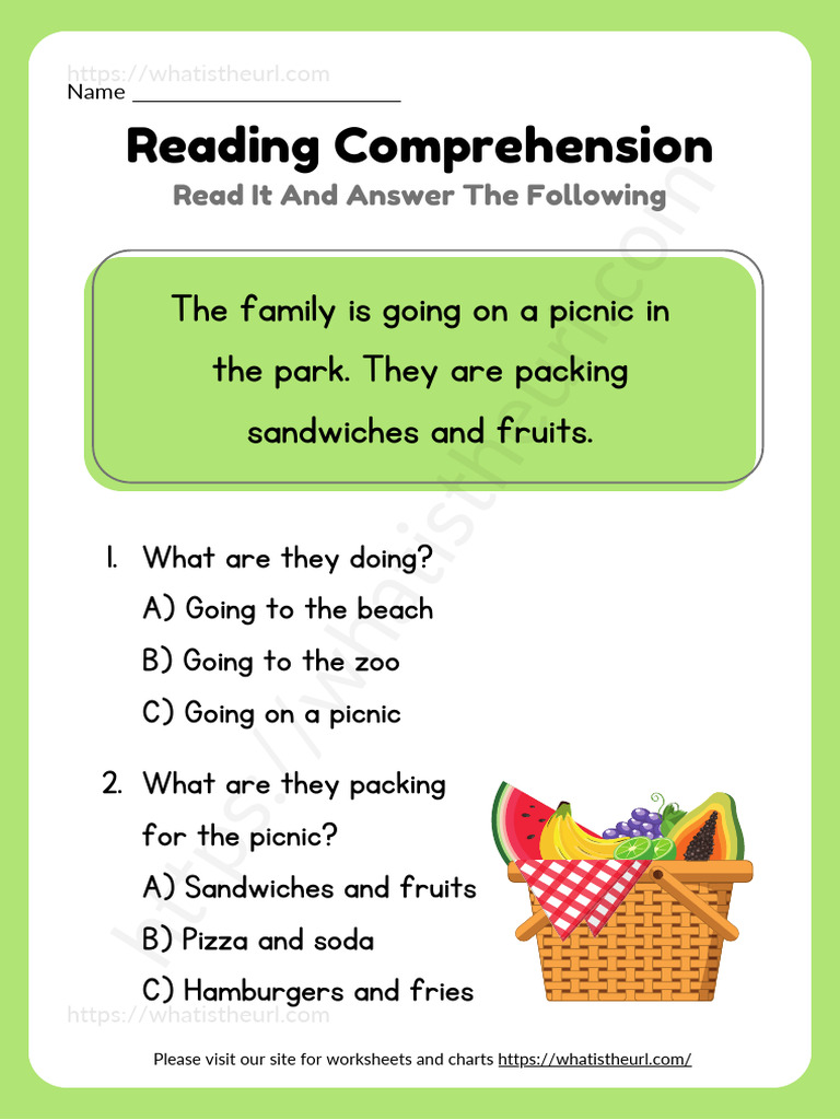 Reading Comprehension Worksheets | PDF