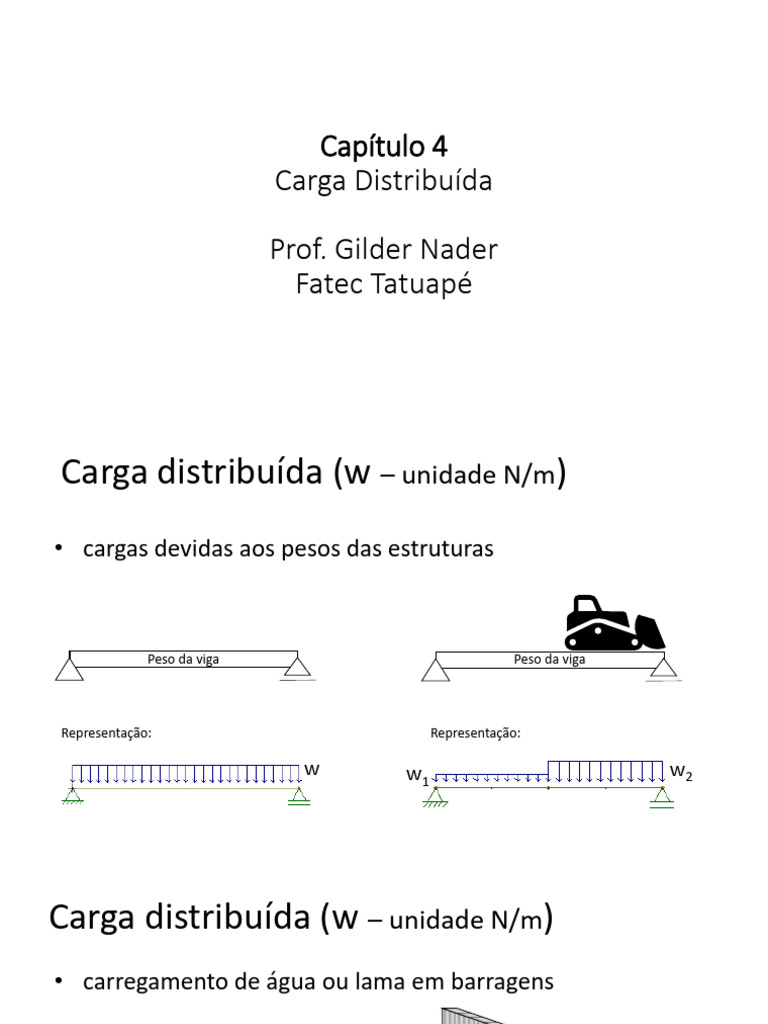 Capítulo 4 - Cargas Distribuídas | PDF | Massa | Mecânica