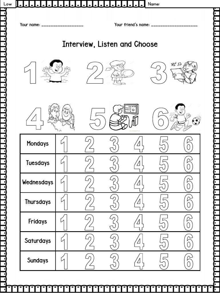 Kids' Weekly Activity Planner | PDF