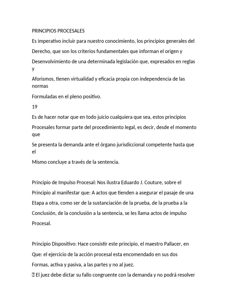 Principios Procesales guia | PDF | Ley procesal | Evidencia (ley)