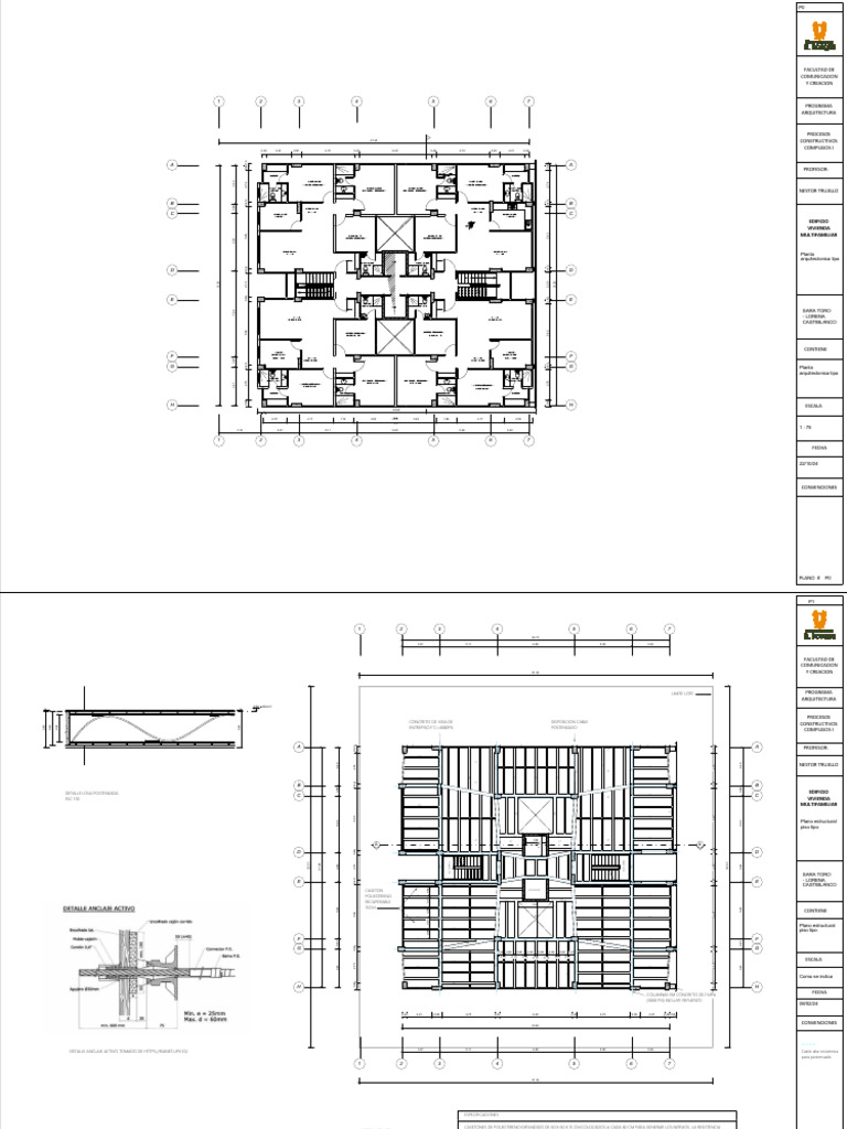 Planos Arquitectónicos y Estructurales | PDF