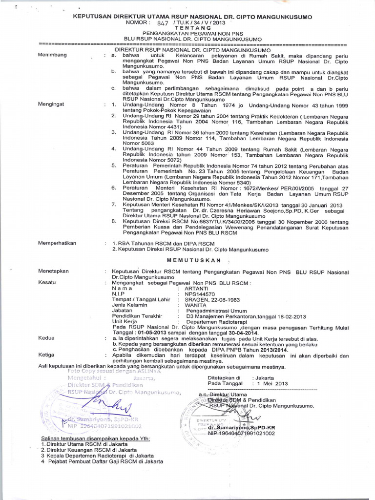 SK RSCM Artanti | PDF