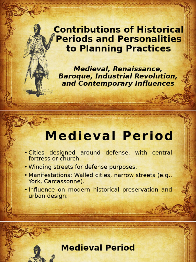 Contributions of Historical Periods and Personalities To Planning ...