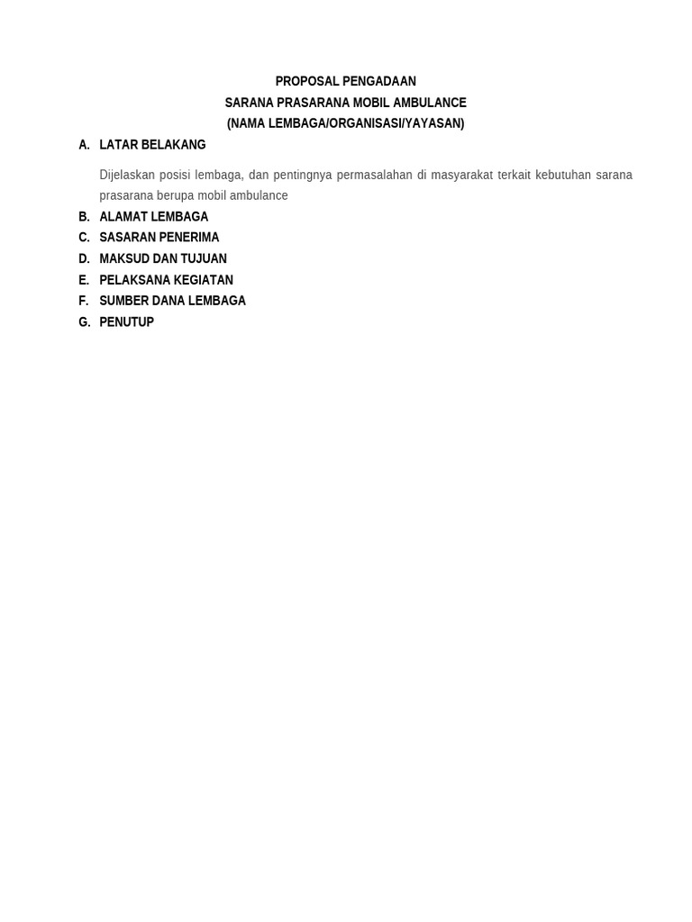 Susunan Proposal | PDF