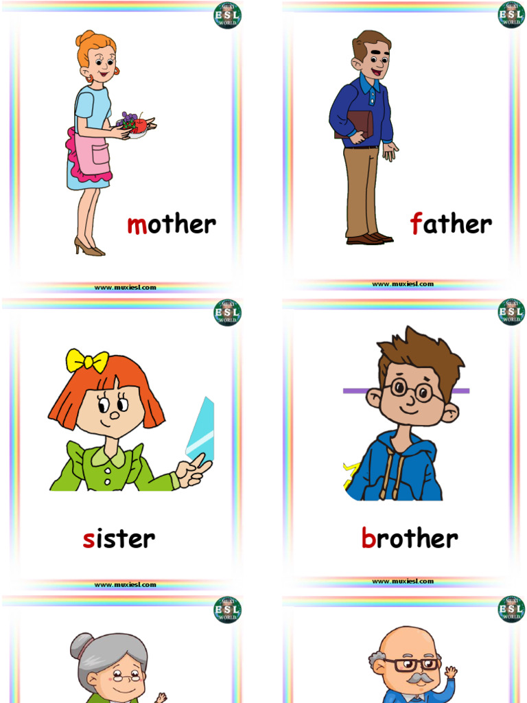 Family Members Flashcards Xwcr8m | PDF