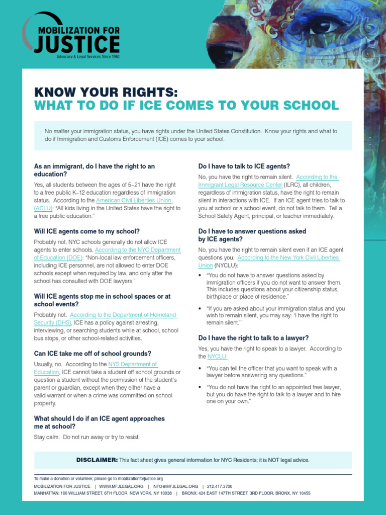 What-to-do-if-ICE-Comes-to-Your-School | PDF | U.S. Immigration And ...
