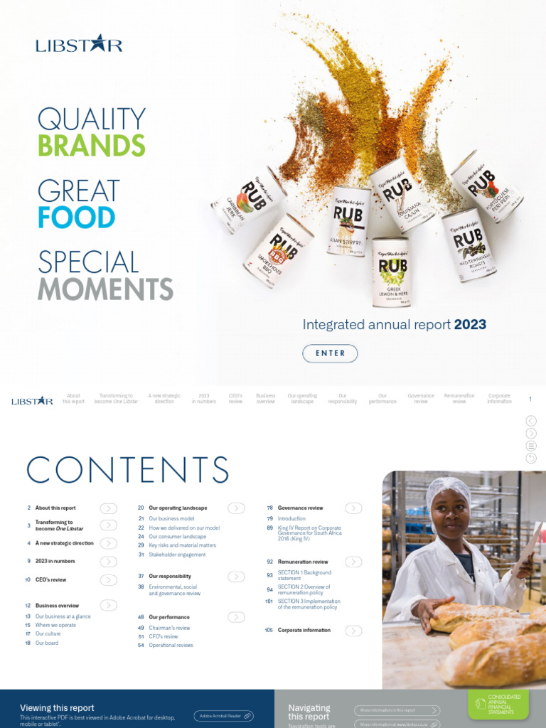 Libstar Integrated Report 2023 | PDF | Sustainability | Governance