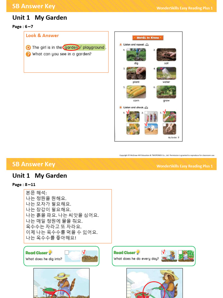 WSER Plus 1 SB Answer Key | PDF