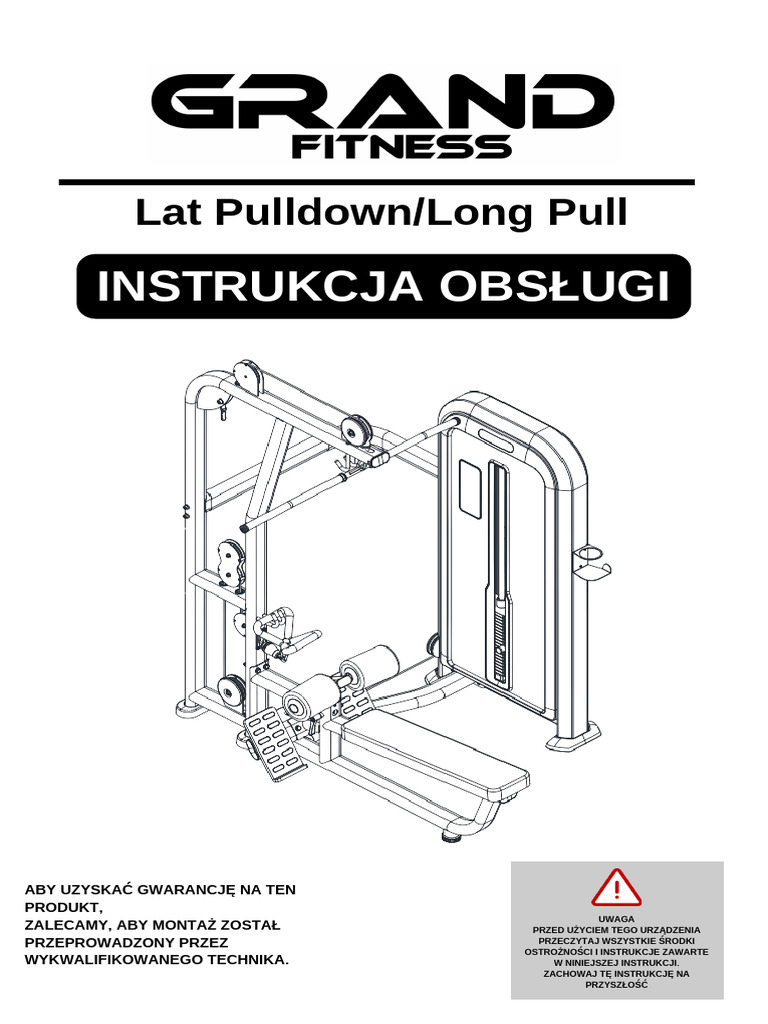 Instrukcja Obs - Ugi - Lat Pulldown Long Pull | PDF