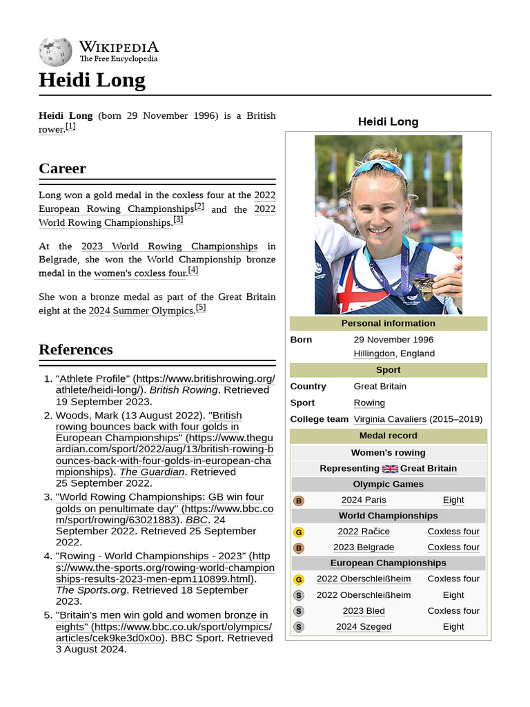 Heidi_Long | PDF | Rowing | Olympic Games